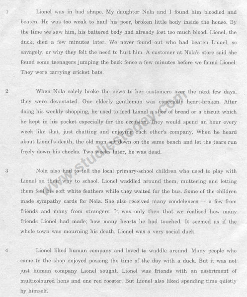 CBSE Class 10 English Communicative Question Paper 2008 2 