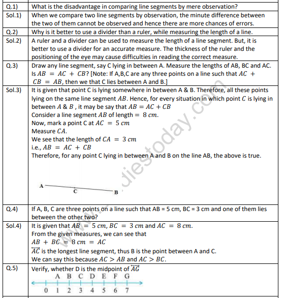 NCERT Solution Class 6 Maths Understanding Elementary Shapes