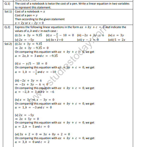 Ninth Grade 9 Linear Equations Worksheets - Tessshebaylo