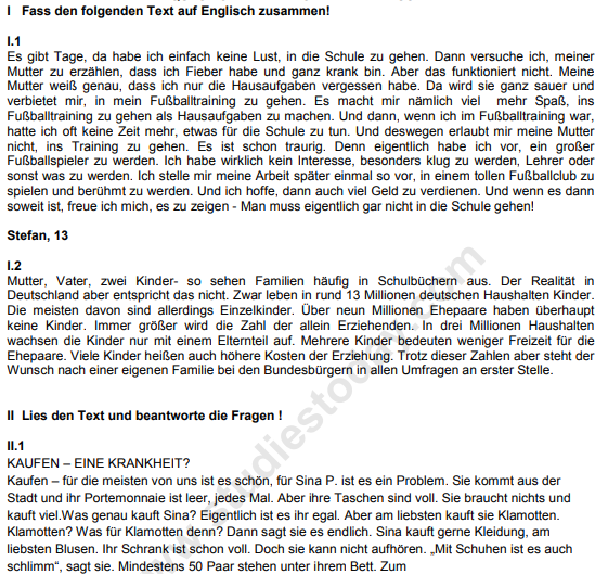CBSE Class 10 German Question Paper