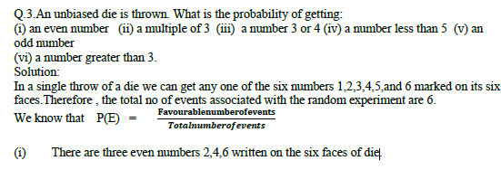 CBSE Class 10 Probability
