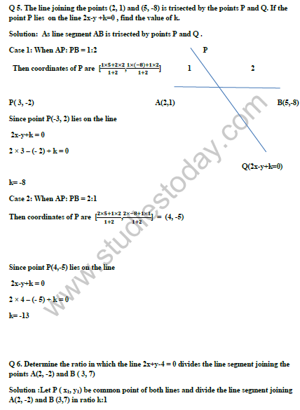 CBSE Class 10 Maths HOTs Co-Ordinate Geometry