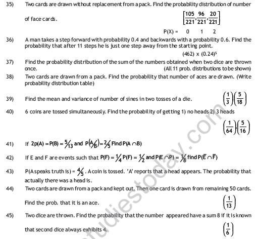 CBSE Class 12 Mathematics HOTs Probability CBSE Class 12 Mathematics HOTs Probability