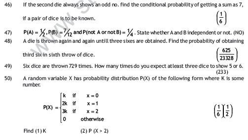 CBSE Class 12 Mathematics HOTs Probability CBSE Class 12 Mathematics HOTs Probability