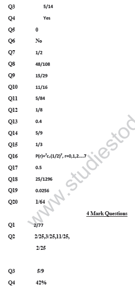 CBSE Class 12 Mathematics HOTs Probability CBSE Class 12 Mathematics HOTs Probability