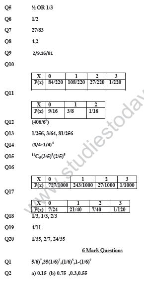 CBSE Class 12 Mathematics HOTs Probability CBSE Class 12 Mathematics HOTs Probability