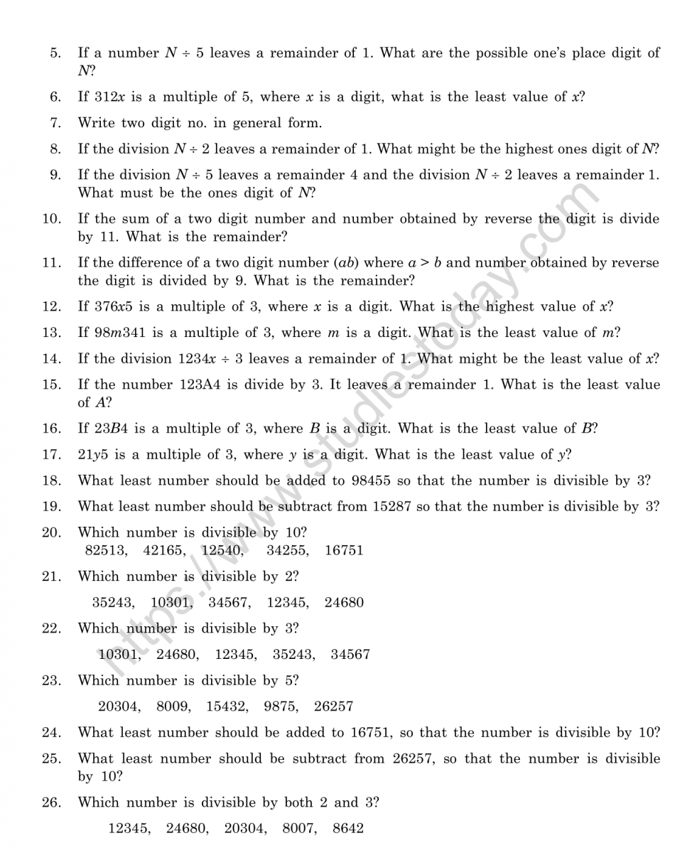 Class 8 Playing With Numbers Printable Worksheets Pdf