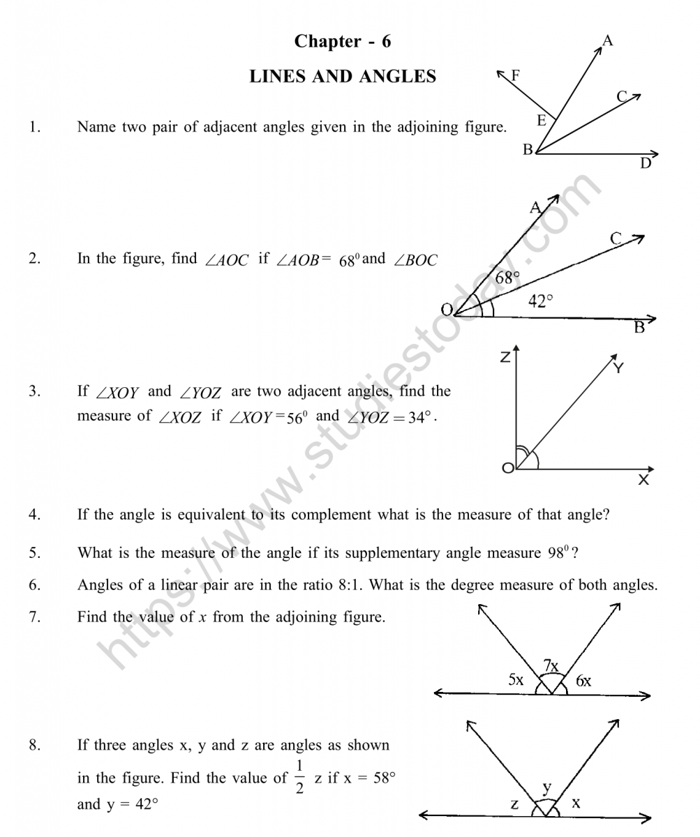 Lines And Angles Worksheet - Wordworksheet.com Lines And Angles Worksheet - Wordworksheet.com