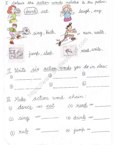 CBSE Class 1 English Revision Worksheet Set 5