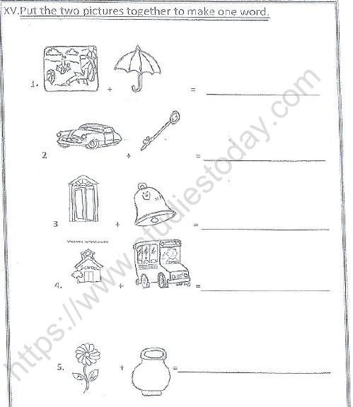 CBSE Class 1 English Revision Worksheet Set 2