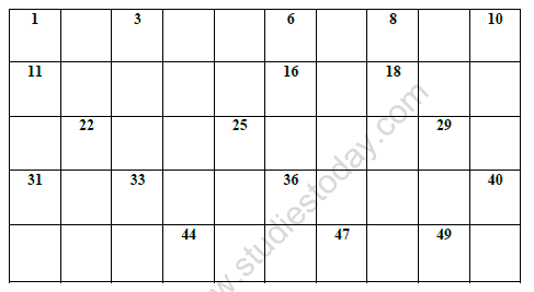 CBSE Class 1 Maths Numbers 21 To 50 Worksheet