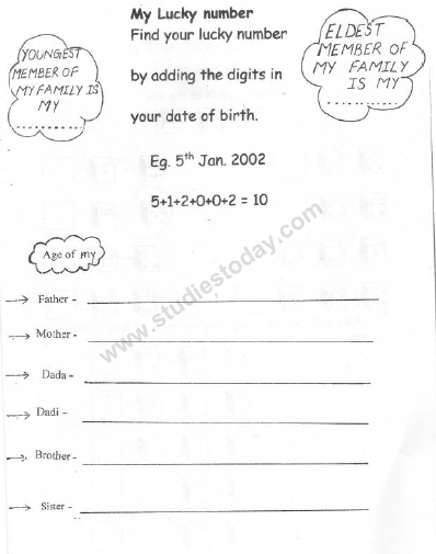 CBSE Class 1 English Revision Worksheet Set 7