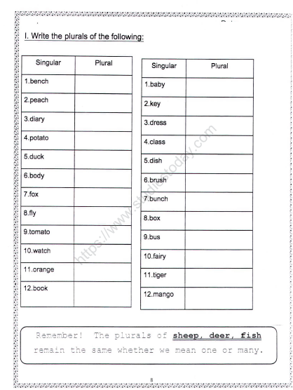 CBSE Class 2 English Simple Past Tense Worksheet