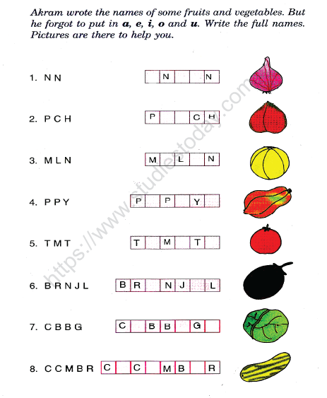 Fun With Words Class 2 English Printable Worksheet Free PDF