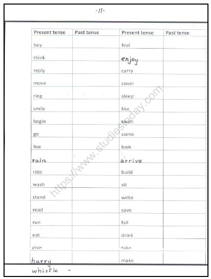Dictation Words Class 2 English Printable Worksheet Free PDF