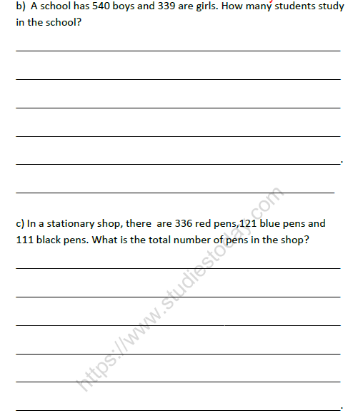 CBSE Class 1 Maths Practice Worksheet Set 3