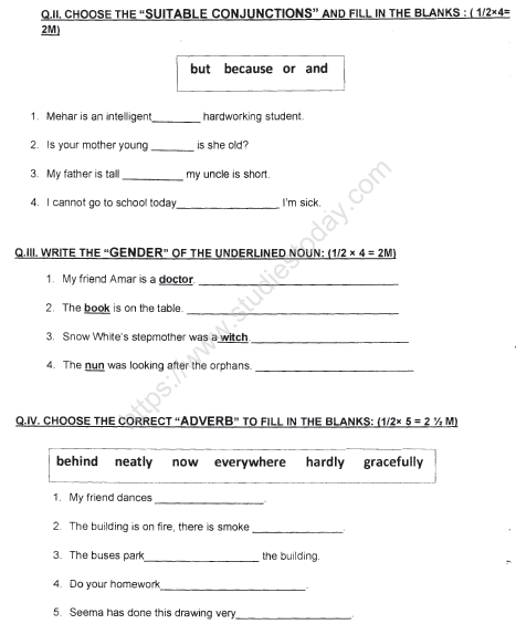 English Exam Paper Class 3 English Esl Worksheets For Distance Learning 