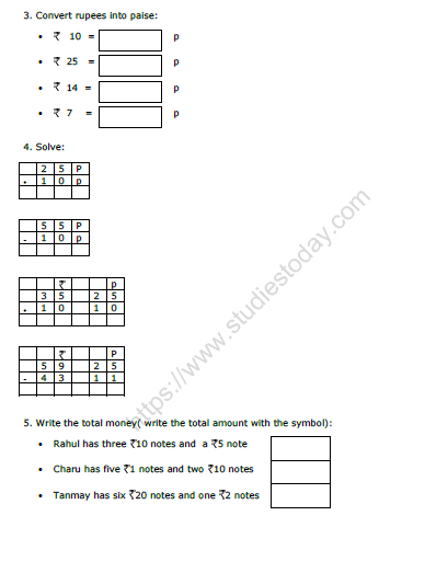CBSE Class 2 Maths Practice Worksheet Set 11