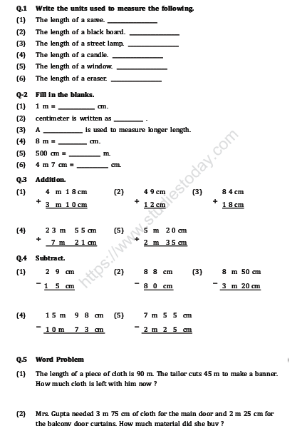 CBSE Class 2 Maths Practice Worksheet Set 22
