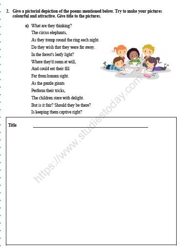 Class 3 English Printable Worksheet Set 14 Free PDF