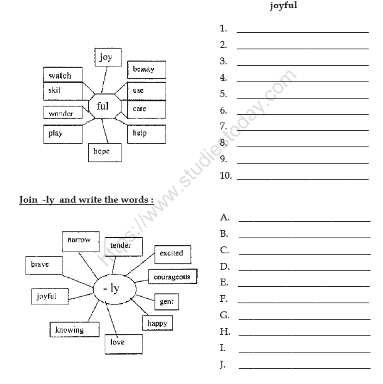 CBSE Class 3 English The Magic Garden Worksheet