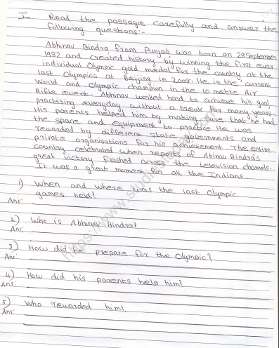 Writing Tasks Class 3 English Printable Worksheet Free PDF
