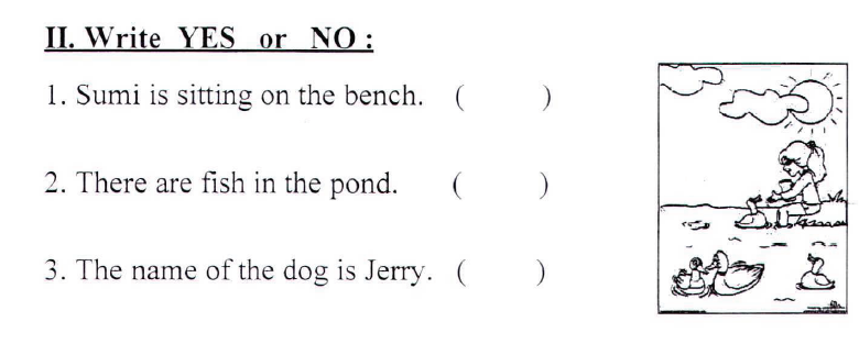 CBSE Class 1 English Reading Comprehension Assignment