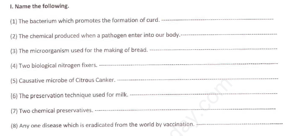 Micro Organisms Friends and Foe Assignment for CBSE Class 8 Science (PDF)