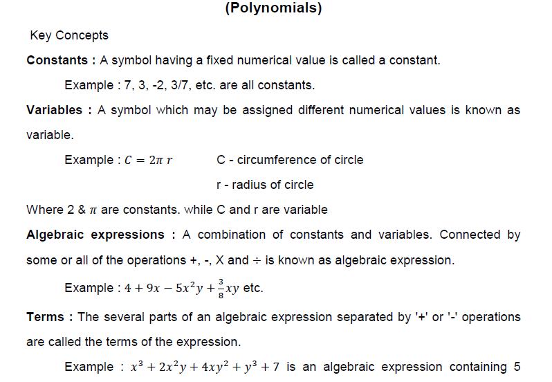 CBSE Class 9 Mathematics Polynomials Assignment Set E