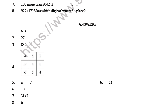 CBSE Class 3 Maths Addition HOTs