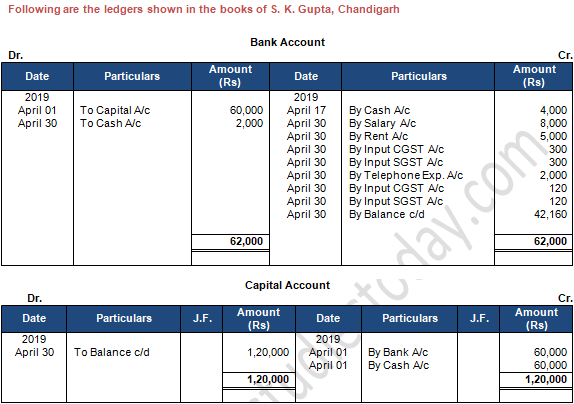 TS Grewal Accountancy Class 11 Solution Chapter 9 Ledger