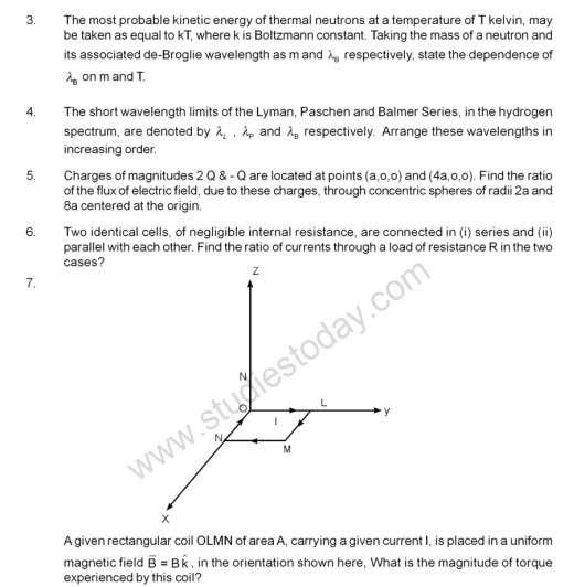 CBSE Class 12 Physics Sample Paper 2012 Set B