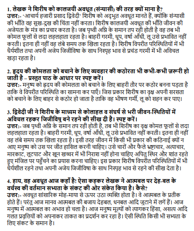 NCERT Solutions Class 12 Hindi Aaroh Chapter 17 Hazari Prasad Dwivedi