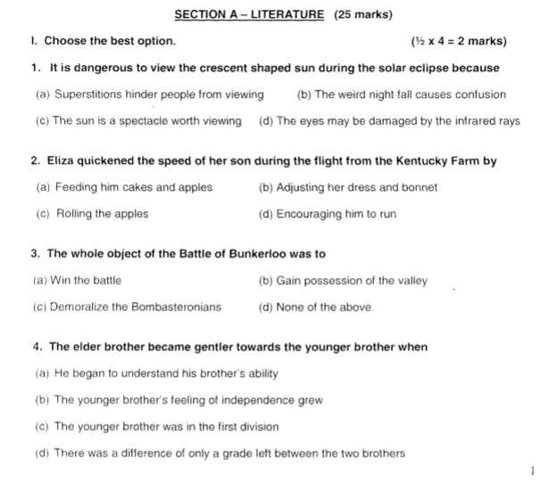 CBSE Class 8 English Question Paper Set M CBSE Class 8 English Question Paper Set M