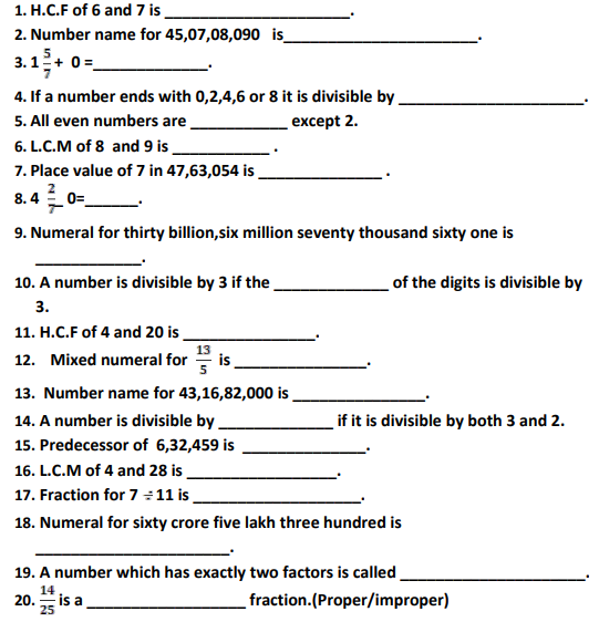 CBSE Class 5 Mathematics Sample Paper Set V