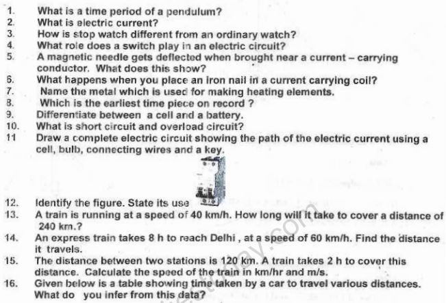 CBSE Class 7 Science Sample Paper Set 4