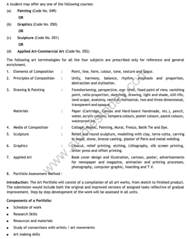 CBSE Class 11 Fine Arts Syllabus 2018 2019 Latest Syllabus for Other ...