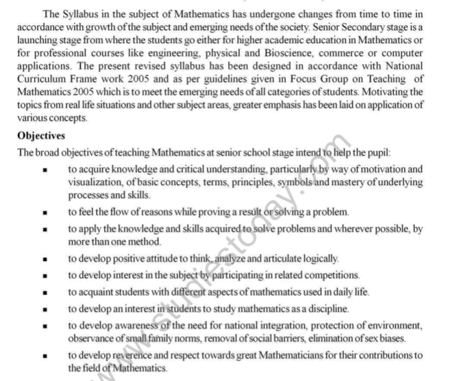 CBSE Class 11 Mathematics Syllabus 2012 2013 Latest Syllabus for ...