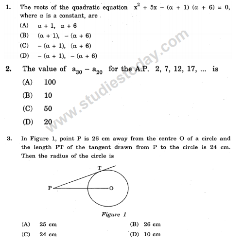 CBSE Class 10 Mathematics Sample Paper 2012 Set 01