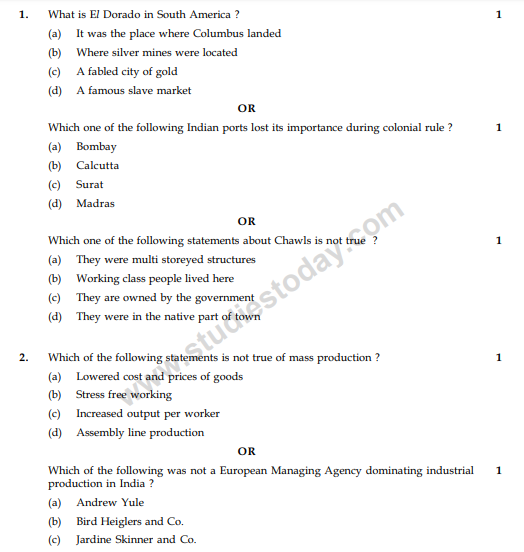 CBSE Class 10 Social Science Sample Paper 2013 Set 11