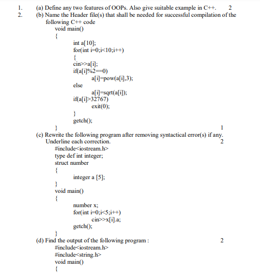 CBSE Class 12 Computer Science Sample Paper 2015 Set F