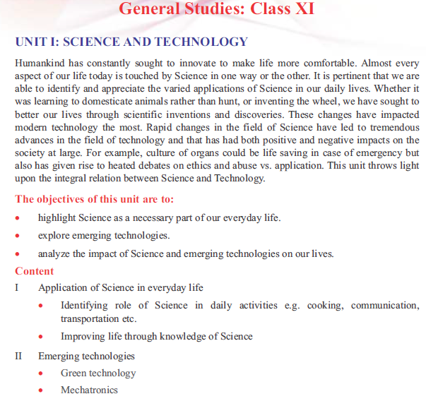 CBSE Class 12 General Studies Syllabus 2019 2020 Latest Syllabus for ...