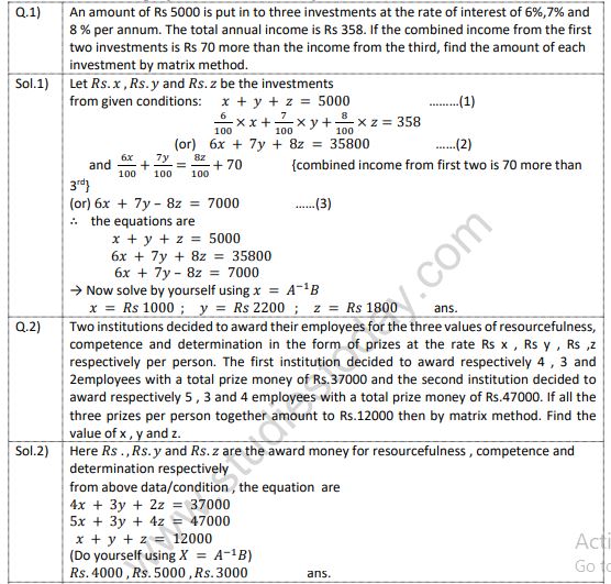 CBSE Class 12 Mathematics Determinants Worksheet Set E CBSE Class 12 Mathematics Determinants Worksheet Set E