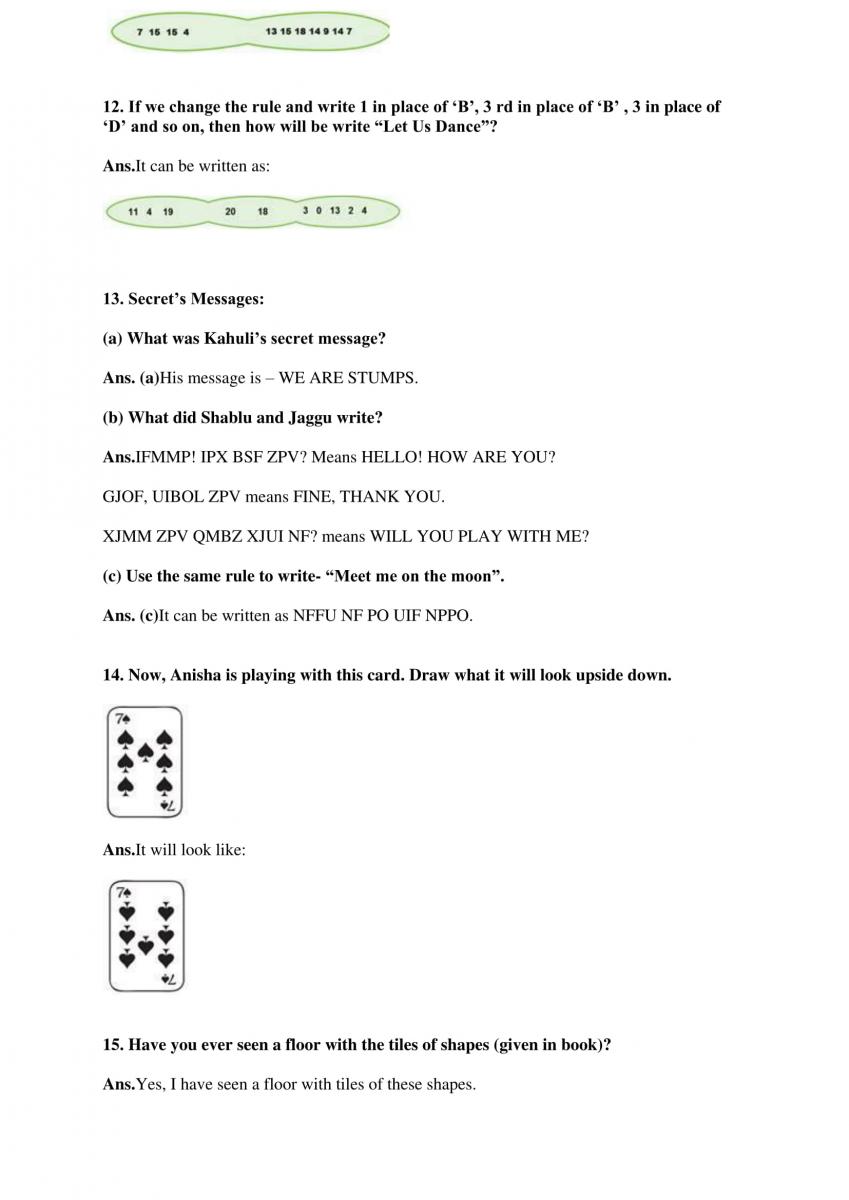 NCERT Solutions Class 4 Mathematics Chapter 10 Play With Patterns