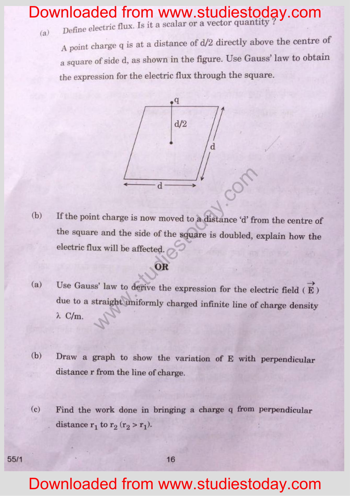 CBSE Class 12 Physics paper