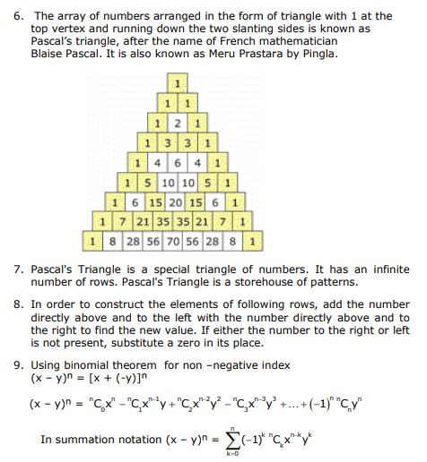 CBSE Class 11 Mathematics - Binomial Theorem Concepts Concepts for ...