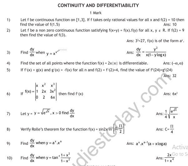 TD n 3: Différentiabilité